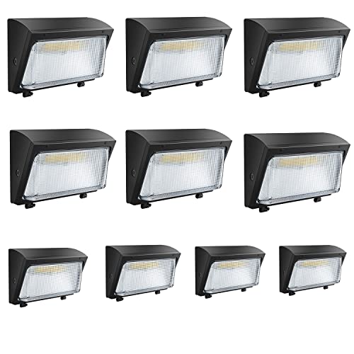 LED Wall Pack Lights 120W Ultra Bright Outdoor Security Light Fixture for Parking Lot,Warehouse,Outbuilding, Back Yard,Commercial Lighting Grade 16200LM Dimmable 5000K IP65 UL DLC Listed 10 Pack