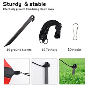 Fasezoomit Garden Stakes 7.5" Plastic Inflatable Tent Stakes & Tethers Hooks Yard Lawn Stakes for Halloween Christmas Inflatable Outdoor Holiday Yard Decorations (30 PCS)