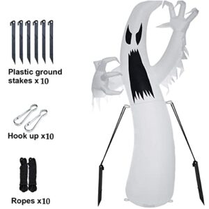 Fasezoomit Garden Stakes 7.5" Plastic Inflatable Tent Stakes & Tethers Hooks Yard Lawn Stakes for Halloween Christmas Inflatable Outdoor Holiday Yard Decorations (30 PCS)