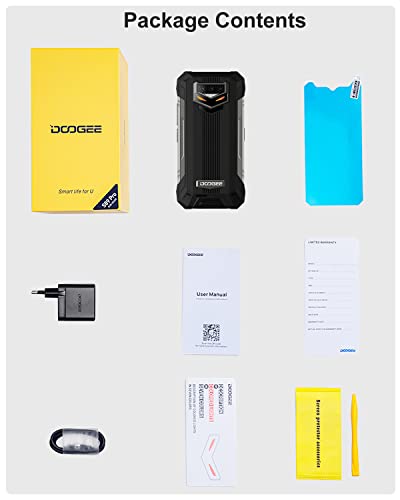 DOOGEE S89 Rugged Smartphone(2022), 12000mAh Massive Battery Android 12 Rugged Phone Unlocked, 33W Fast Charging, 8GB+128GB IP68 Waterproof Cellphone, Night Vision, Breathing Light, NFC, Dual 4G