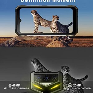 DOOGEE S89 Rugged Smartphone(2022), 12000mAh Massive Battery Android 12 Rugged Phone Unlocked, 33W Fast Charging, 8GB+128GB IP68 Waterproof Cellphone, Night Vision, Breathing Light, NFC, Dual 4G