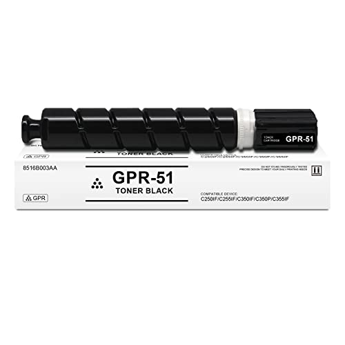 GPR-51 Black Toner Cartridge Compatible for Canon GPR51 8516B003AA for ImageRUNNER Advance C250iF C255iF C350iF C350P C355iF Printer