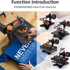 Heat Press Machine, 11 in 1 Professional Sublimation Machine 12" X 15", 360° Swing Away Shirt Printing Heat Transfer Machine Digital Industrial-Quality Shirt Pressing Machine for Tshirt,Hat,Mug,Plate