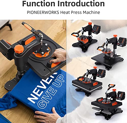 Heat Press Machine, 11 in 1 Professional Sublimation Machine 12" X 15", 360° Swing Away Shirt Printing Heat Transfer Machine Digital Industrial-Quality Shirt Pressing Machine for Tshirt,Hat,Mug,Plate