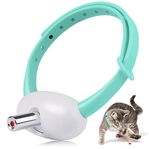 AIERSA Automatic Cat Toys with LED Light,Upgraded Lengthened Light Head, Interactive Toys for Indoor Cats,Wearable Electronic Collar for Kitten,Rechargeable Amusing Gifts for Cat Lovers