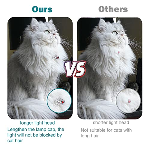 AIERSA Automatic Cat Toys with LED Light,Upgraded Lengthened Light Head, Interactive Toys for Indoor Cats,Wearable Electronic Collar for Kitten,Rechargeable Amusing Gifts for Cat Lovers