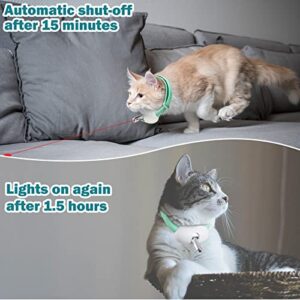 AIERSA Automatic Cat Toys with LED Light,Upgraded Lengthened Light Head, Interactive Toys for Indoor Cats,Wearable Electronic Collar for Kitten,Rechargeable Amusing Gifts for Cat Lovers