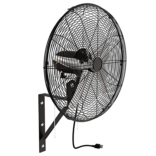 SKINNYBUNNY 20 Inch Wall Mounted Fan, High Velocity 3 Speed for Industrial, Commercial, Residential, and Greenhouse Use, Black