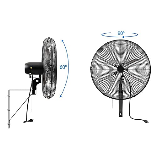 SKINNYBUNNY 20 Inch Wall Mounted Fan, High Velocity 3 Speed for Industrial, Commercial, Residential, and Greenhouse Use, Black