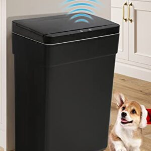 Automatic Trash Can 13 Gallon, Kitchen Garbage Can, Motion Sensor Trash Can with Lid, Electric Touchless Trash Bin 50 Liter, Tall Smart Garbage Bin, Auto Trashcans for Kitchen Bathroom Bedroom Office