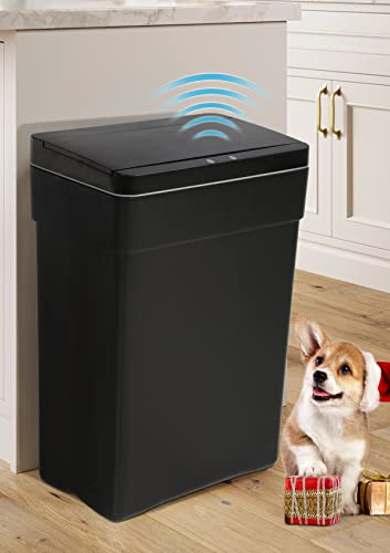 Automatic Trash Can 13 Gallon, Kitchen Garbage Can, Motion Sensor Trash Can with Lid, Electric Touchless Trash Bin 50 Liter, Tall Smart Garbage Bin, Auto Trashcans for Kitchen Bathroom Bedroom Office