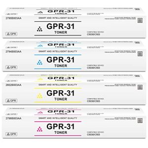 gpr-31 toner cartridges black cyan magenta yellow compatible for canon gpr31 npg-46 exv29 2790b003aa 2802b003aa 2798b003aa 2794b003aa for imagerunner advance c5030 c5030i c5035 c5035i c5235 c5240