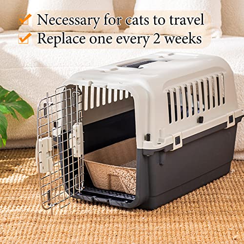 15 Pack Disposable Litter Boxes for Cats Paper Tray Travel Toilet Cat Litter Box for Indoor Outdoor for Hamster, Guinea Pig, Mice, Bunny,Small Animals 16.7 x 13.4 x 4 Inch