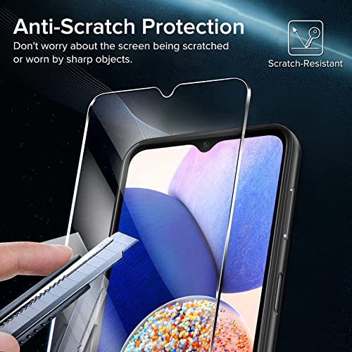 ivoler 3 Pack Screen Protector Tempered Glass for Samsung Galaxy A14 5G / 4G with [Easy Installation Frame] 9H Hardness Anti Scratch, Bubble Free, 6.6 inch