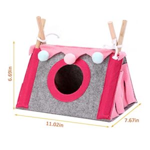 Guinea Pig Hideout,Small Animal Hideout,Guinea Pig Tunnel Tent Suitable for Guinea Pigs, Hamsters, Flying Squirrels, etc (Pink)