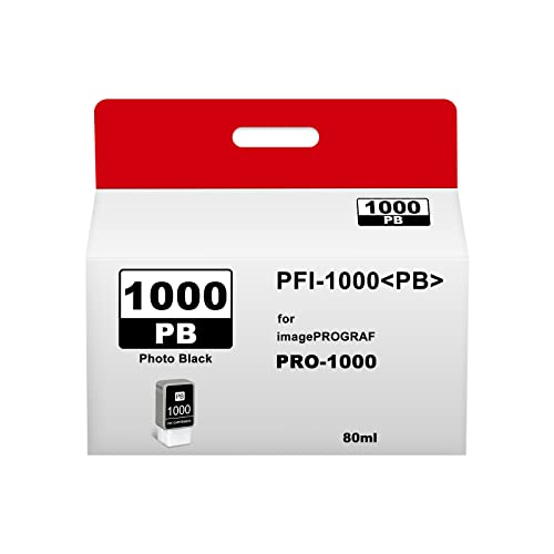 PFI-1000 Photo Black Individual Ink-Tank, Compatible with Canon Lucia PRO PFI1000 PFI-1000PB 0546C002 for imagePROGRAF PRO-1000 Printer