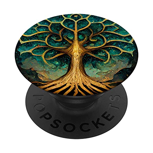 The Divine Tree of Life Seen from Space Engulfs The Sun PopSockets Swappable PopGrip