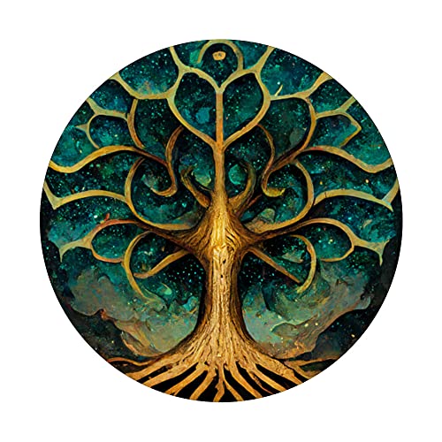 The Divine Tree of Life Seen from Space Engulfs The Sun PopSockets Swappable PopGrip