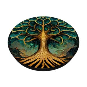 The Divine Tree of Life Seen from Space Engulfs The Sun PopSockets Swappable PopGrip