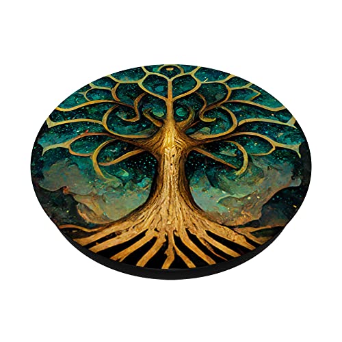 The Divine Tree of Life Seen from Space Engulfs The Sun PopSockets Swappable PopGrip