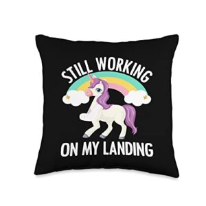 broken arm gift get well soon accessories & stuff cool broken arm for men women broke elbow hand unicorn throw pillow, 16x16, multicolor