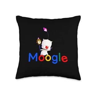 unique retro gaming japanese otaku gamer gifts funny retro kawaii video game moogle kupo gamer throw pillow, 16x16, multicolor