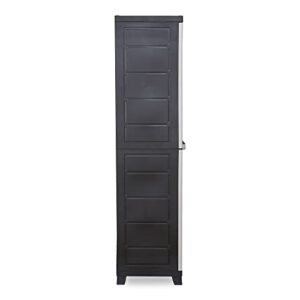 Ram Quality Products Premium Adjustable 4 Shelf Tool Storage Organizing Utility Cabinet with Lockable Double Doors, Gray