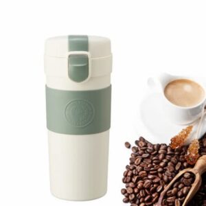 Coffee Mug, Stainless Steel Vacuum-Insulated Travel Mug, Double Wall Leak-Proof Thermos Vacuum Tumbler - 12oz 370ml Coffee Cup (White)