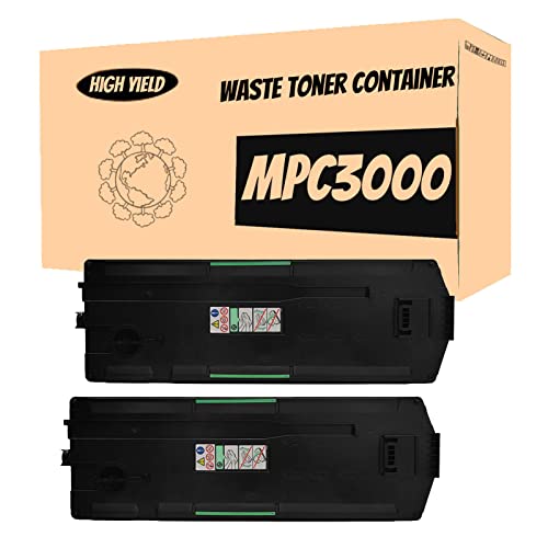 MPC3000 Waste Toner Container Compatible for Ricoh MPC3000 418425 DOBQ6400 With C2000 C2500 C3000 C3500 C4500 C6000 Printers 2-pack