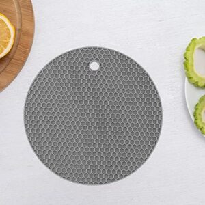 Circular Silicone Trivet Mat Hot Pot Heat Insulation Pad Multi-Function Cellular Silicone Hot Pad Non-Slip Placemats 4 Pack