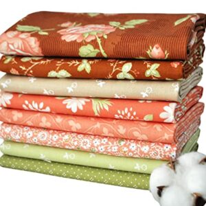 Cinnamon and Cream 8 Fat Quarters Bundle by Fig Tree & Co. for Moda, 2 Yards Total