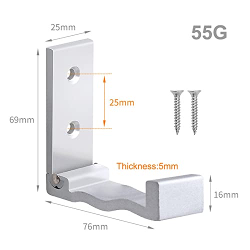 WeiLaiKeQi Folding Coat Hook Hanging Home Improvement Waterproof Hat Utensils Wall Hooks Foldable Hooks for Windows Robe Jackets Outdoor Bag, Silver