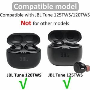 IiEXCEL Strap Ear Tips Kit Compatible with JBL Tune 120TWS / 125TWS, Anti-Lost Soft Silicone Lanyard Neck Rope Cord Lease Gel Eartips Skin Accessories Compatible with JBL Tune 125TWS / 120TWS - Black