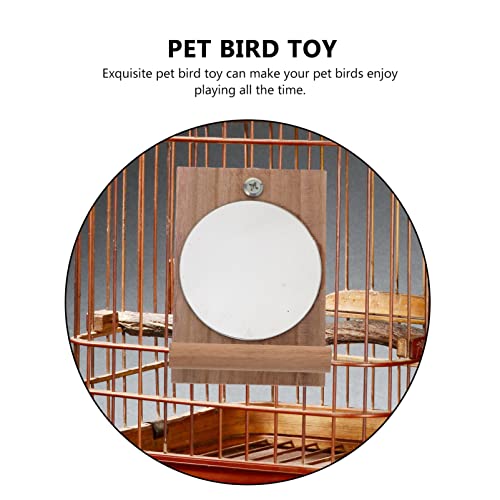 iplusmile Finch for Toy: Parrots Cockatoo Pet Play Hanging Perch Supplies Birdcage Lovebird Climb Birds Small Budgie Mirror Parakeet Parrot Perches Cage with Acrylic Accessory Cinteractive