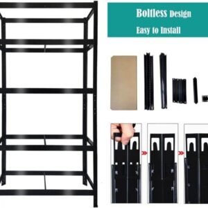 AUTOFU Storage Shelves,5 Tier Adjustable Garage Storage Shelving, Heavy Duty Metal Storage Rack Shelf Unit for Warehouse, 195x100x50cm