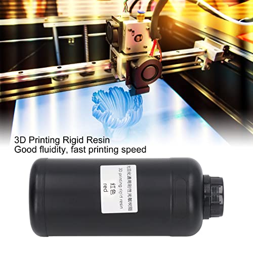 UV Curing Resin, Fast Speed Easy to High Accuracy 1000ml Stretch Resistant 3D Printer Resin for Desktop Models(Red)