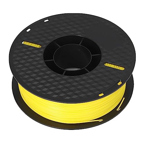 Kadimendium 3D Printer Filament, 1kg Spool 1.75mm PLA Print Filament Consumables Smokeless Low Shrinkage Good Adhesion for Industrial Devices(Yellow)