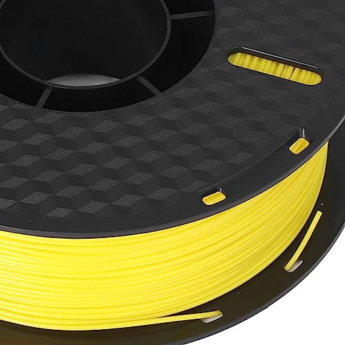 Kadimendium 3D Printer Filament, 1kg Spool 1.75mm PLA Print Filament Consumables Smokeless Low Shrinkage Good Adhesion for Industrial Devices(Yellow)