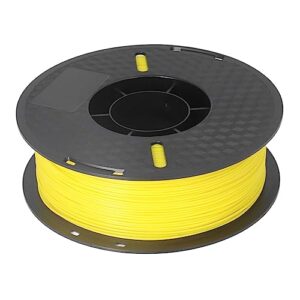 Kadimendium 3D Printer Filament, 1kg Spool 1.75mm PLA Print Filament Consumables Smokeless Low Shrinkage Good Adhesion for Industrial Devices(Yellow)