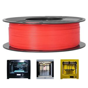 1.75mm PLA Filament, 1kg Smokeless Bubble Good Adhesion 3D Printer Filament for Printing(Red)