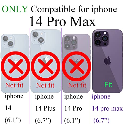 Weonmov Magnetic Case for iPhone 14 Pro Max Case for Women Men [ Compatible with MagSafe ], Cute Love Heart Soft Back Cover Raised Full Camera Lens Protection Phone Case (6.7") - Purple