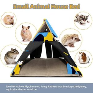 Y-DSIWX Guinea Pig House Bed, Rabbit Large Hideout, Small Animals Nest Hamster Cage Habitats Abstract Flower