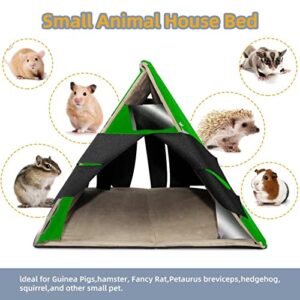 Y-DSIWX Guinea Pig Hideout Cozy Hamster House Cave for Bunny Chinchilla Hedgehog Small Animal Hearts Chain Pattern