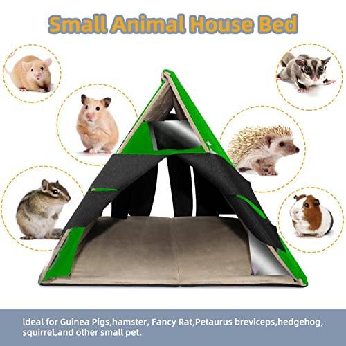 Y-DSIWX Guinea Pig Hideout Cozy Hamster House Cave for Bunny Chinchilla Hedgehog Small Animal Hearts Chain Pattern