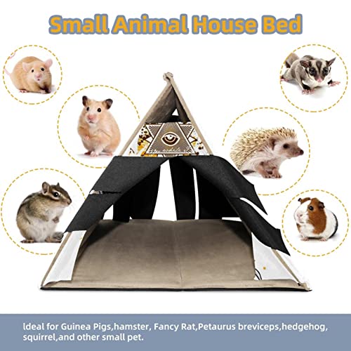 Y-DSIWX Guinea Pig Hideout House Bed, Skull Aesthetic Pattern Rabbit Cave, Squirrel Chinchilla Hamster Hedgehog Nest Cage