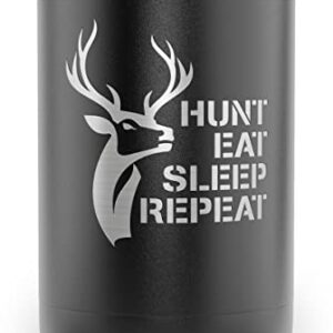 SoHo Can Cooler Gift for Men Hunting Lovers, Insulated for 12oz Standard Beer or Soda Can, Tumbler for Christmas 2022 / Birthday Gifts " Hunt Eat Sleep Repeat" (Gift Boxed)