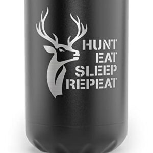 SoHo Can Cooler Gift for Men Hunting Lovers, Insulated for 12oz Standard Beer or Soda Can, Tumbler for Christmas 2022 / Birthday Gifts " Hunt Eat Sleep Repeat" (Gift Boxed)