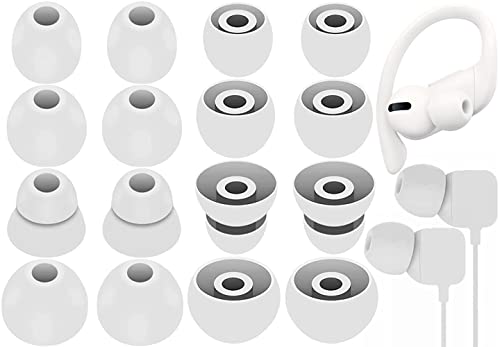 Replacement Ear Tips TEEMADE Silicone Earbuds Buds Set for Powerbeats Pro Beats Flex and Beats X Wireless Earphone Headphones,16 Pieces (Ivory)