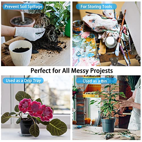 Azureblue Repotting Mat for Indoor Plants Iridescent Plant Potting Mat Waterproof Potting Repotting Tray Gardening Mat Indoor Plant Accessories 25.6 x 17.3