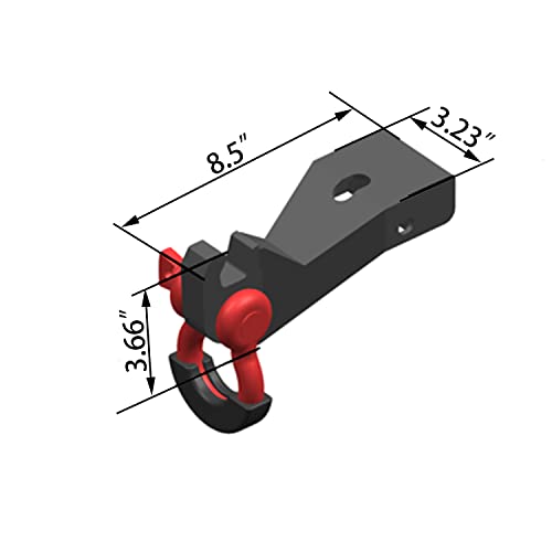 TIOYAR Front Tow Hook Mount Bracket and D-Ring Compatible with 2007-2013 Chevrolte Chevy Silverado 1500 / GMC Sierra 1500 D-Ring Shackle Bracket, Demon Hook Bracket Replacement